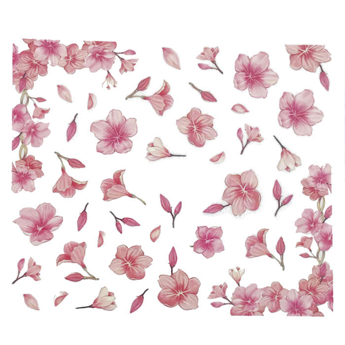 Cherry Blossoms Nail Art Japanese Tree Sakura Nail Water Decals